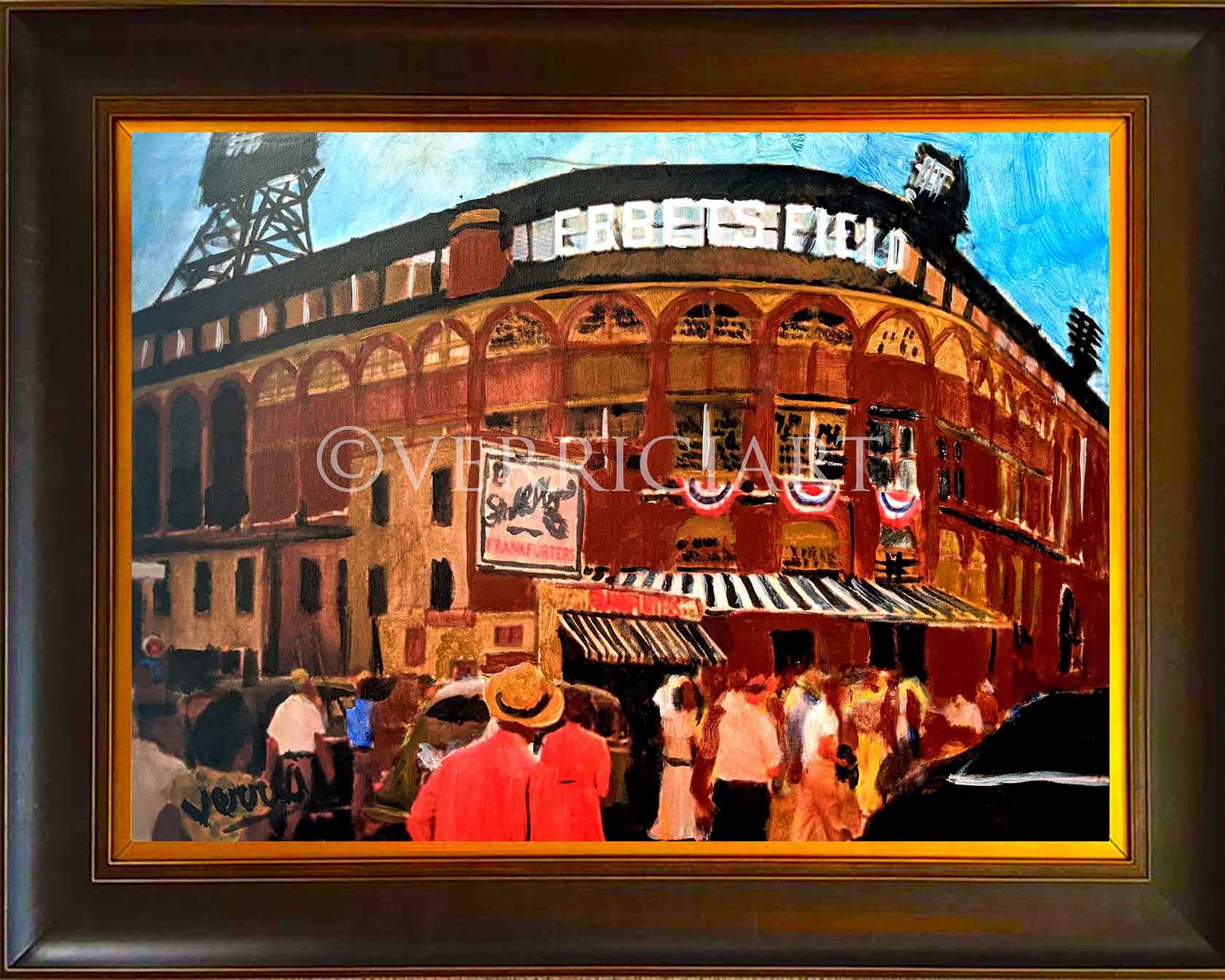 "Ebbets Field" Brooklyn Dodgers Painting – ON2VICTORY